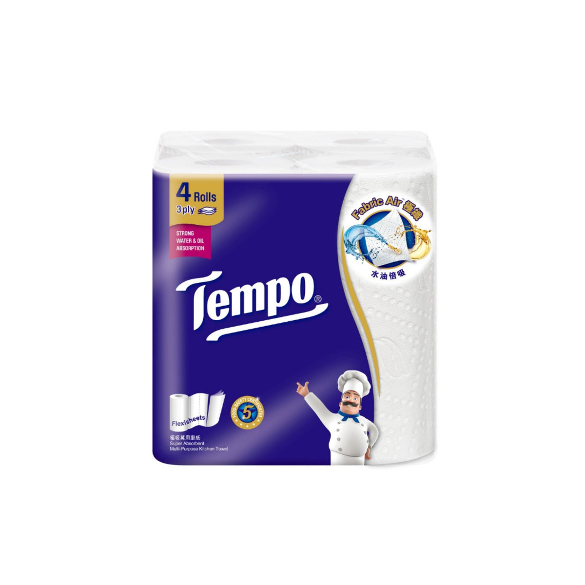 Tempo Kitchen Rolls (3-Ply, 4 Rolls) – Urban Essentials Philippines