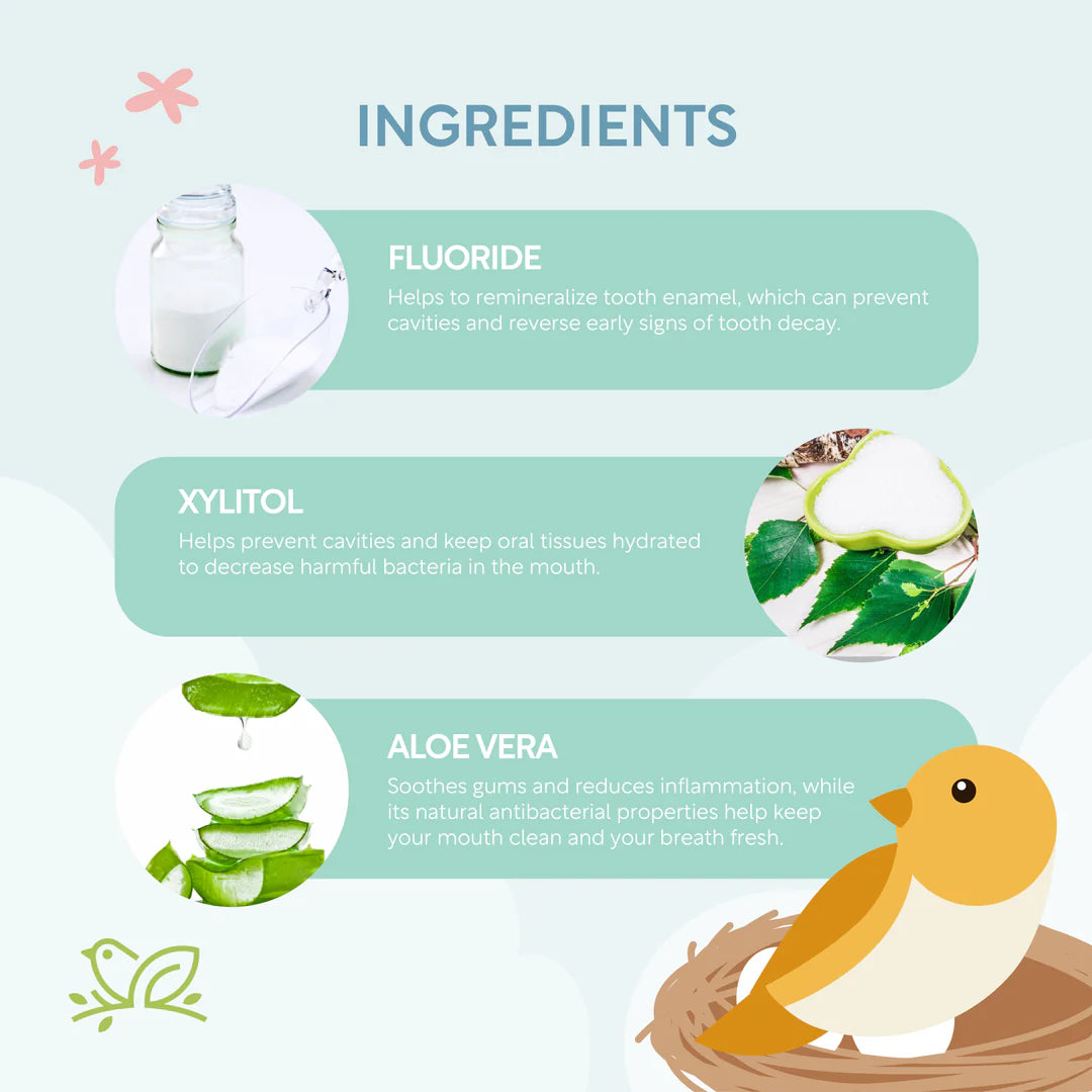 Nature to Nurture Kids Fluoride Gel Toothpaste (3years & Up) Blueberry ...