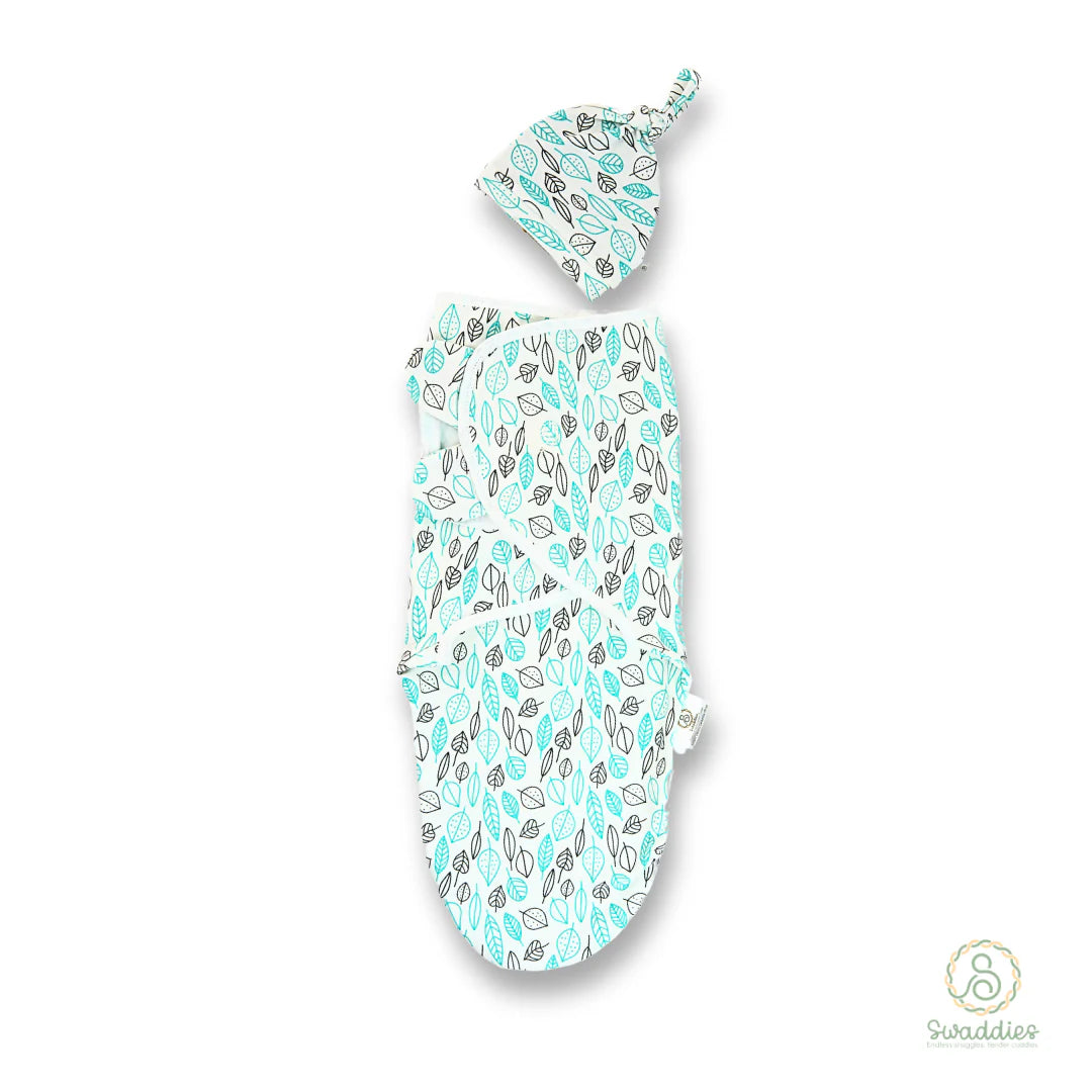 Swaddies Infant Velcro Swaddle Wrap with Knotted Hat – Urban Essentials ...
