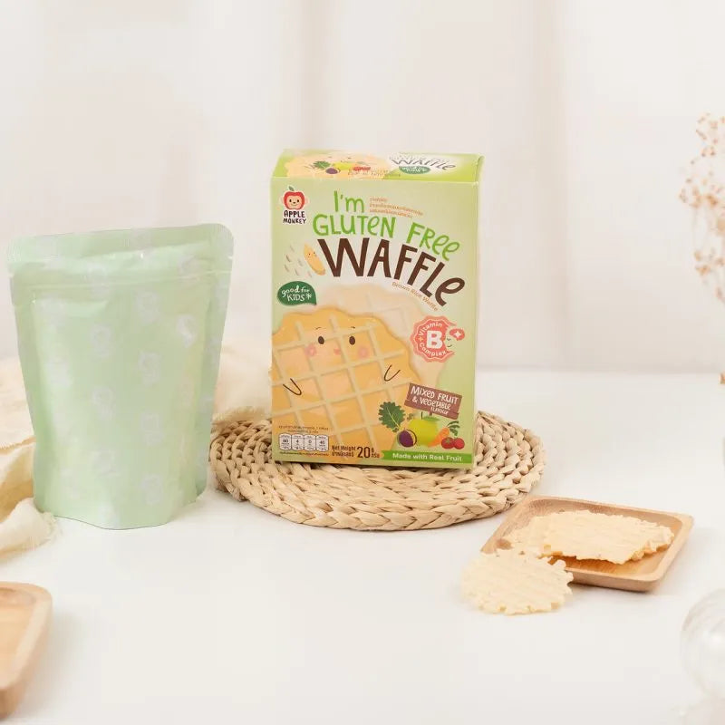 Apple Monkey - Gluten Free Brown RIce Waffle (8months+) – Urban ...