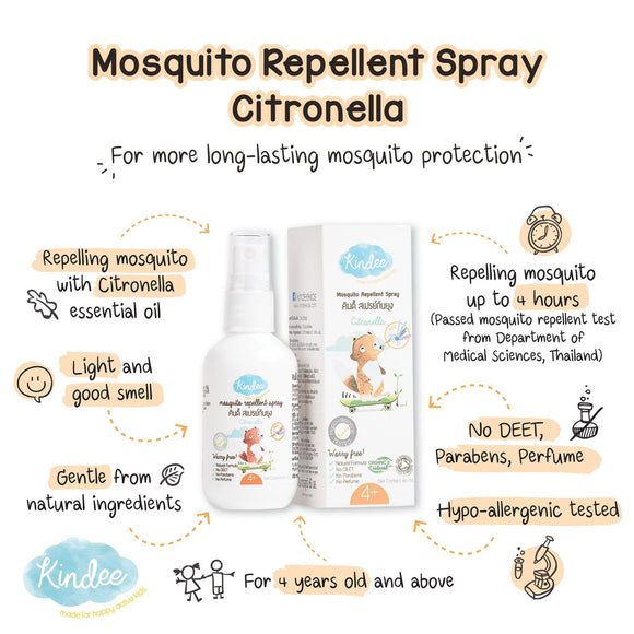 Kindee Mosquito Repellent Citronella Spray (4 yrs Up) – Urban ...