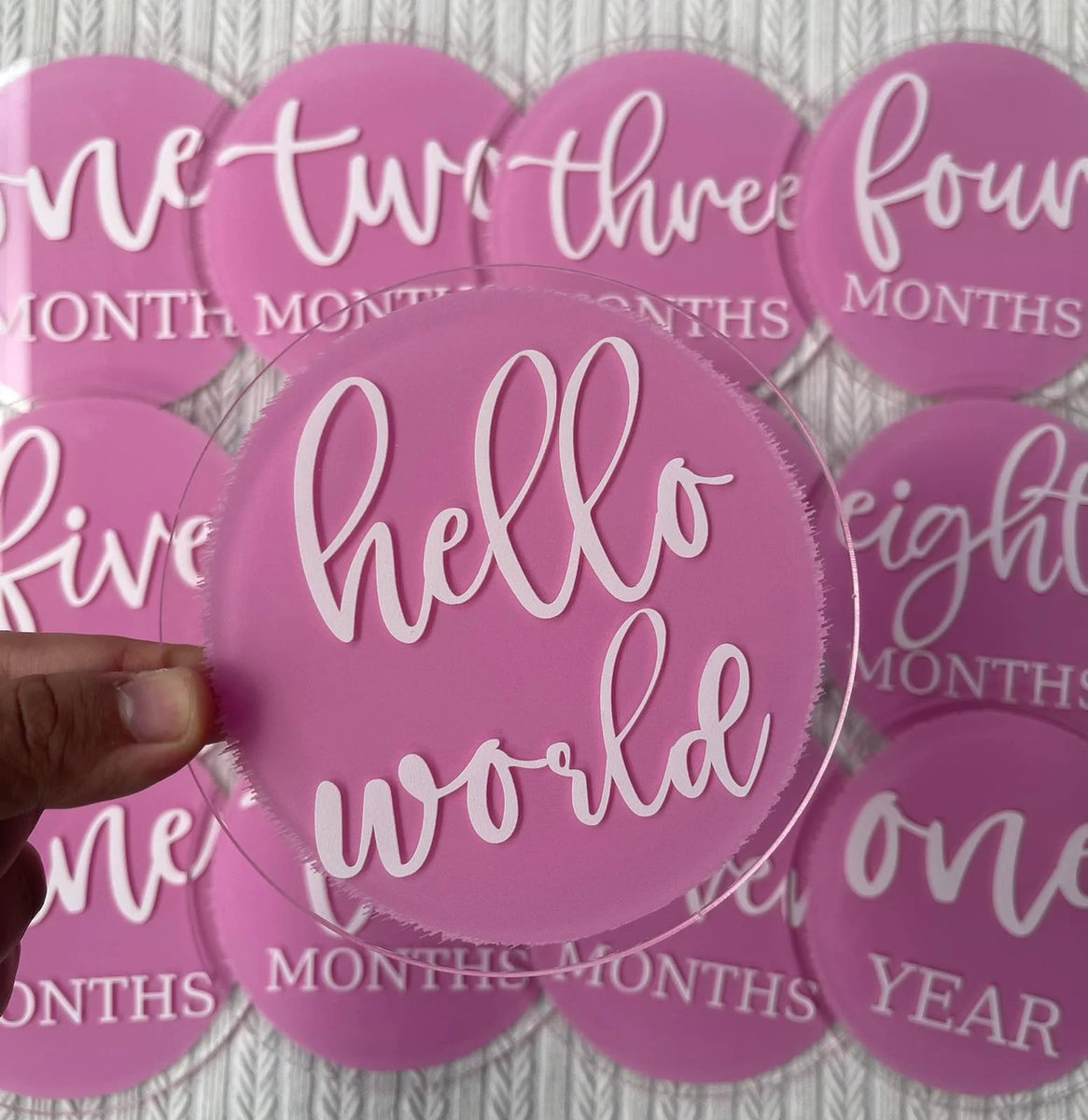 Blooming Wisdom Hello World Monthly Milestone Acrylic Discs – Urban Essentials Philippines